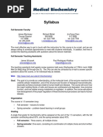 Biochemistry Course Outline MED 102 | PDF | Biosynthesis | Metabolism