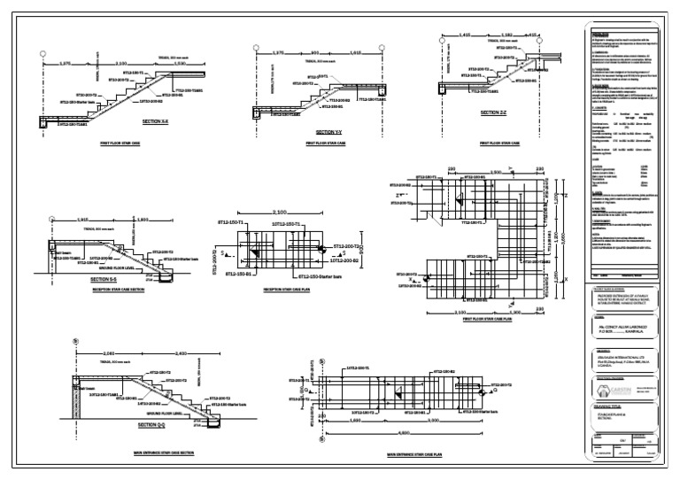 General notes staircase dimensions references | PDF | Stairs | Masonry