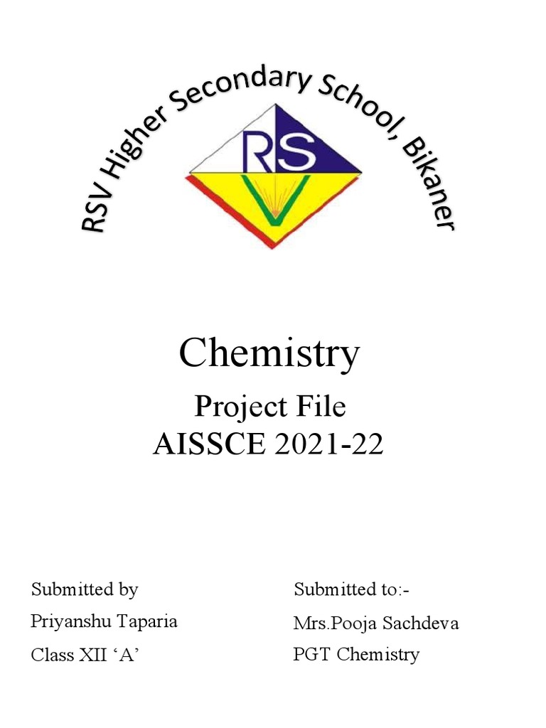 Chemistry Project File | PDF