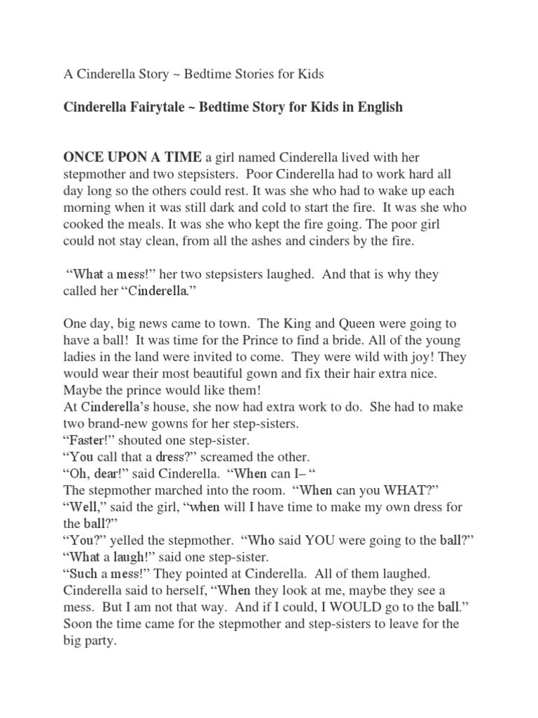 A Cinderella Fairy Tale. | PDF | Cinderella