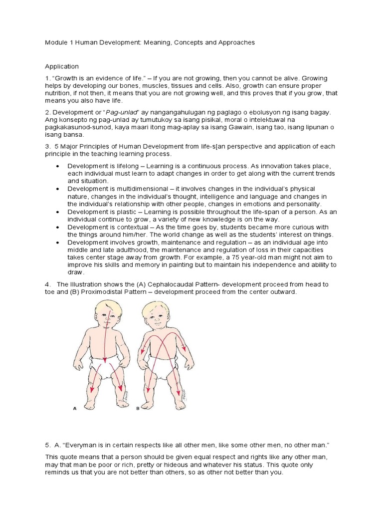 Module 1 Human Development | PDF | Developmental Psychology | Human Life Stages