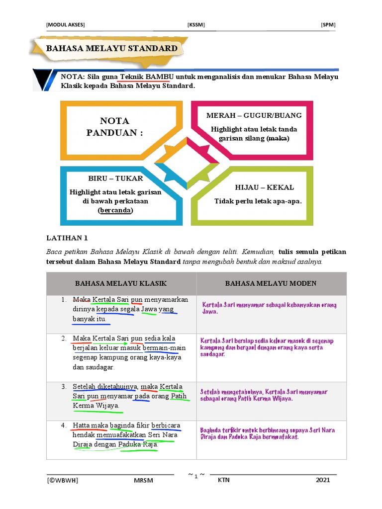 Bahasa Melayu Standard | PDF
