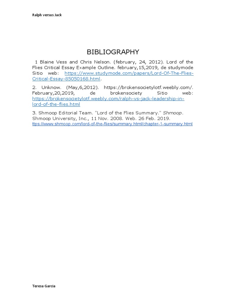 Ralph Versus Jack Blibliograpy | PDF | Politics