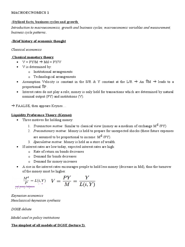 Macroeconomics Notes 2 | Download Free PDF | Macroeconomics | Monetary ...