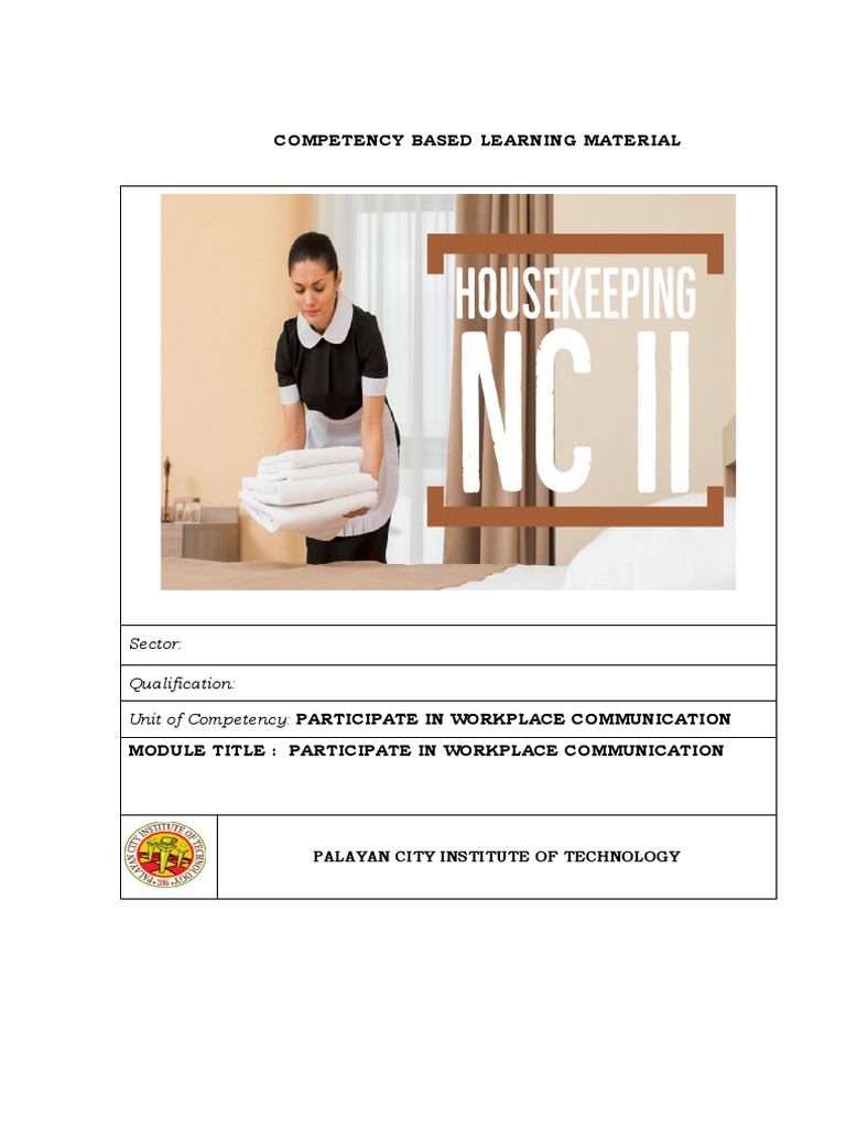 CBLM Participate in Workplace Comm. NC Ii | PDF | Adverb | Part Of Speech