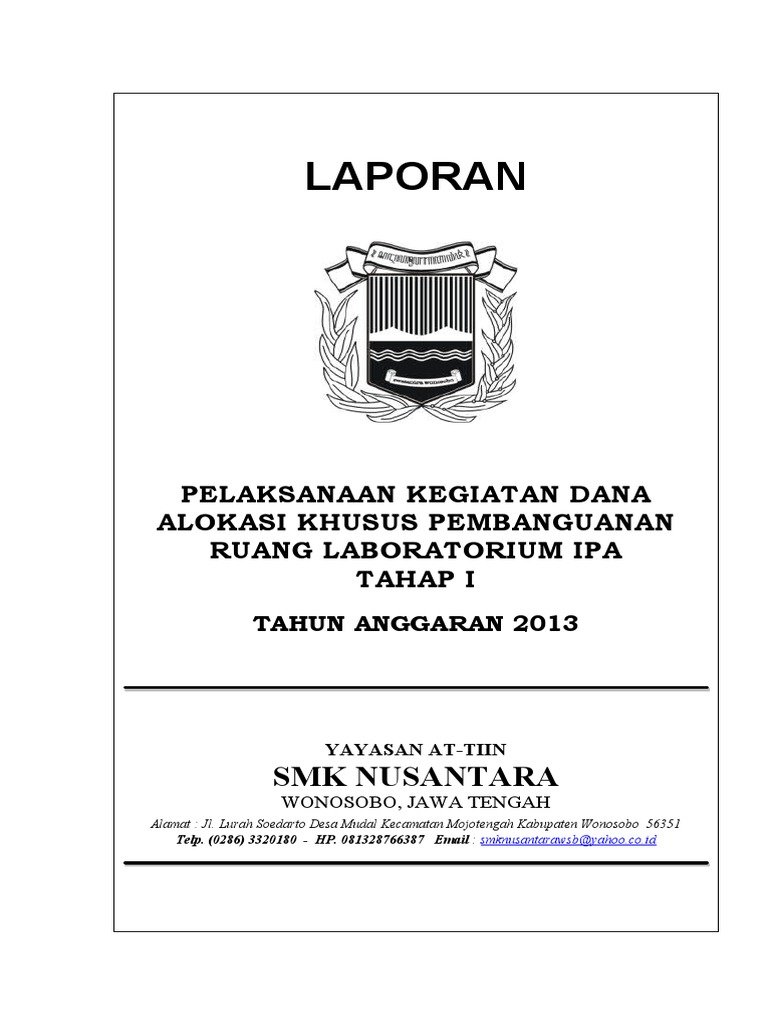 1 at Cover SPJ Tahap I DAK | PDF