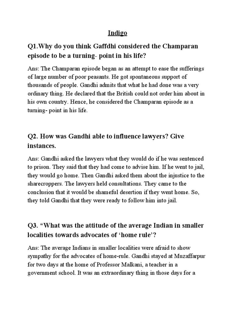 Indigo | PDF | Mahatma Gandhi