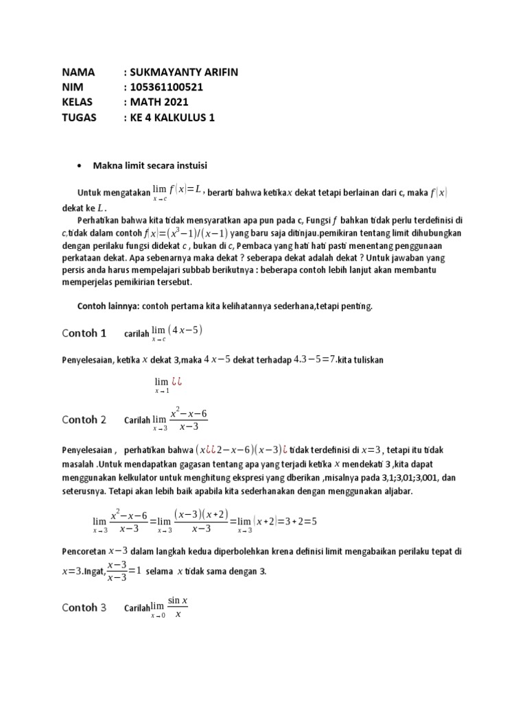 Tugas Kalkulus1 TGS 4 | PDF | Metode & Bahan Ajar