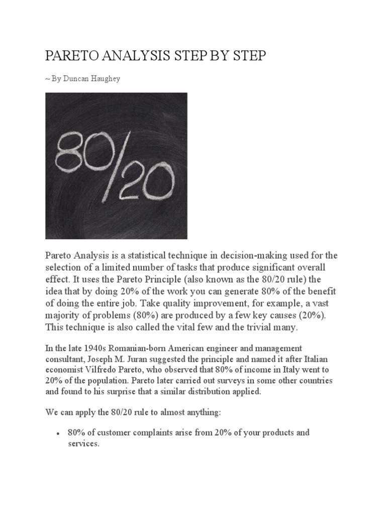 Pareto Analysis Step by Step | PDF | Business