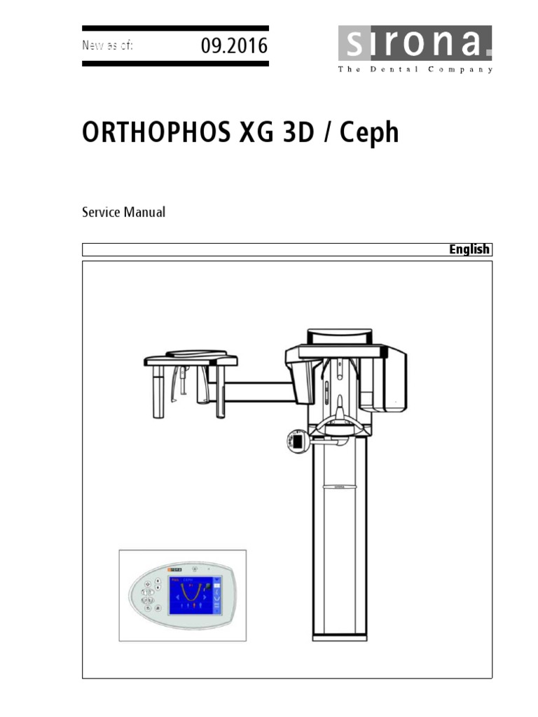 Orthophos XG 3D Service Manual | PDF | Calibration | Computer Engineering