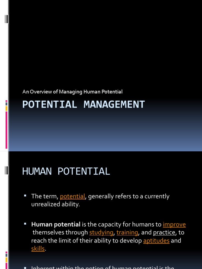 Managing Human Potential Effectively | PDF | Employment | Behavior ...