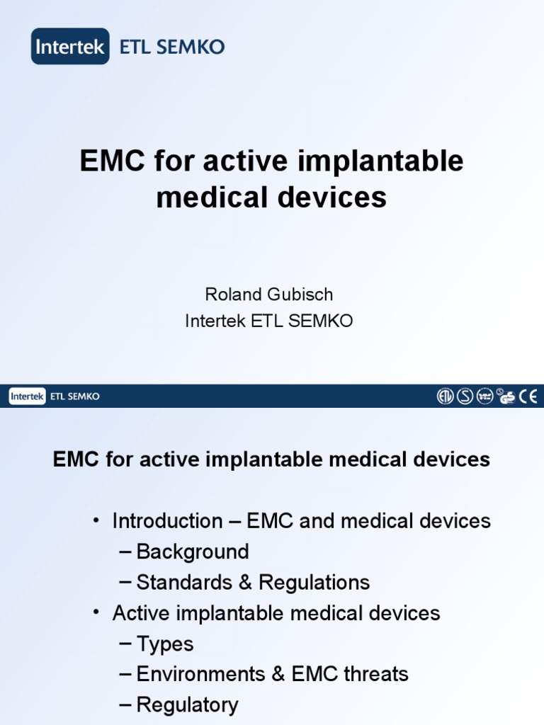 EMC For Implantable Medical Devices | PDF | Electromagnetic ...