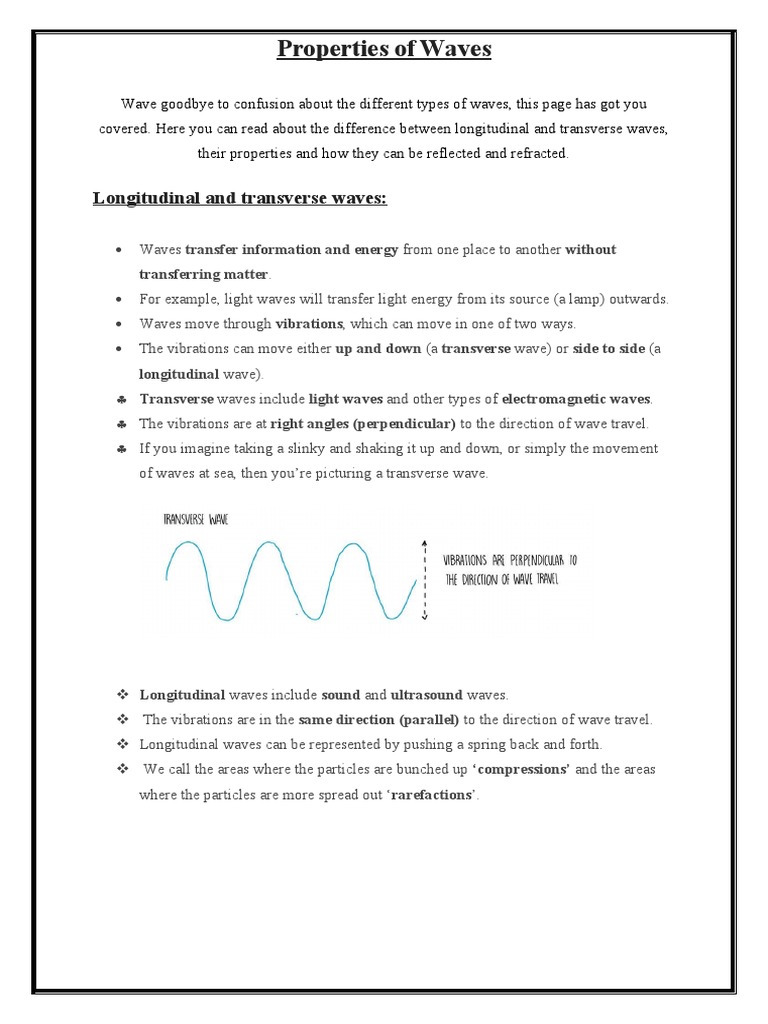 Properties of Waves | PDF | Waves | Frequency