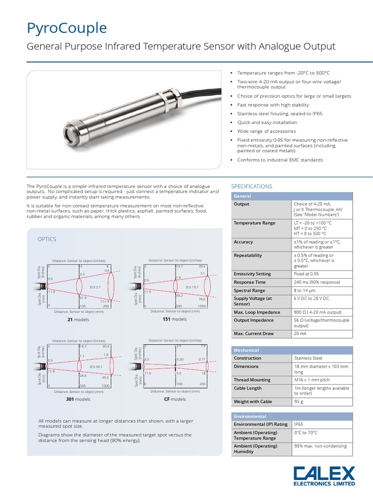 Pyrocouple: General Purpose Infrared Temperature Sensor With Analogue ...