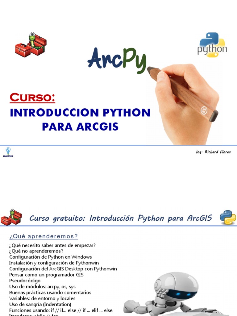 Automatización de análisis espaciales mediante Python y ArcPy | PDF | Python (lenguaje de ...