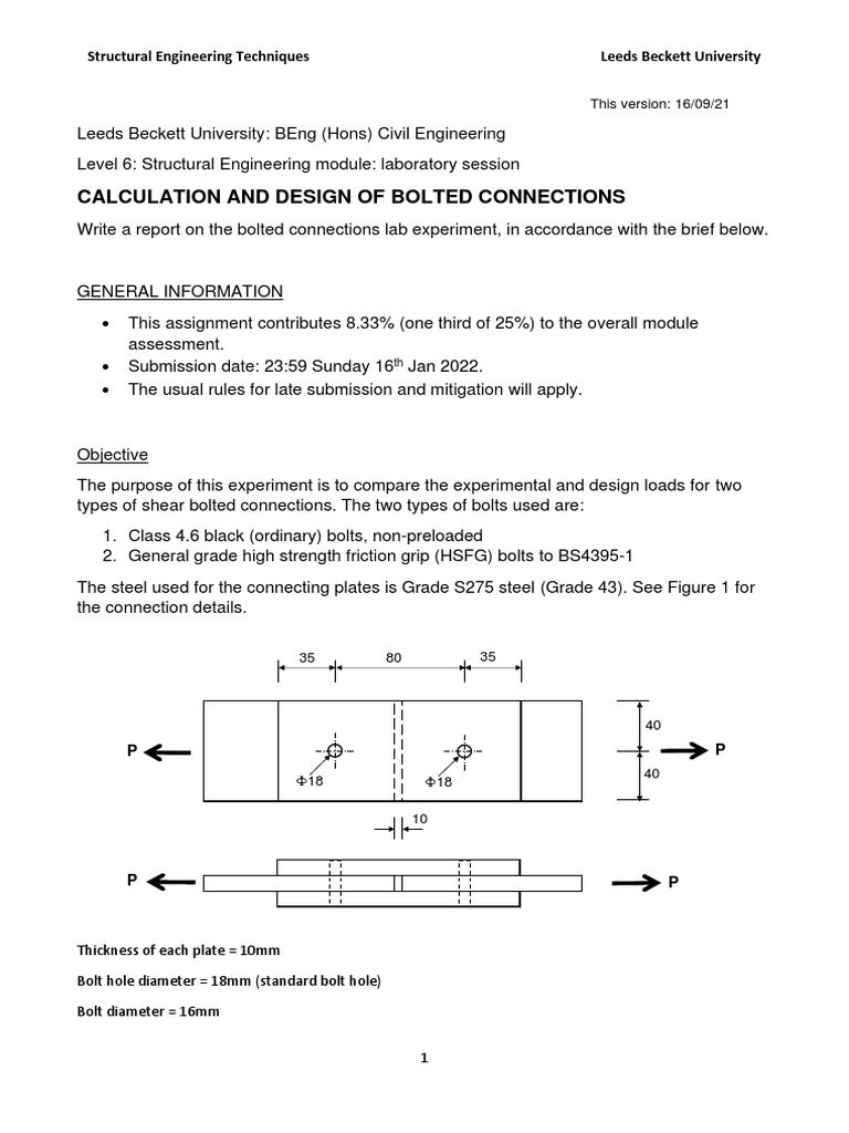 Calculation and Design of Bolted Connections: Structural Engineering ...