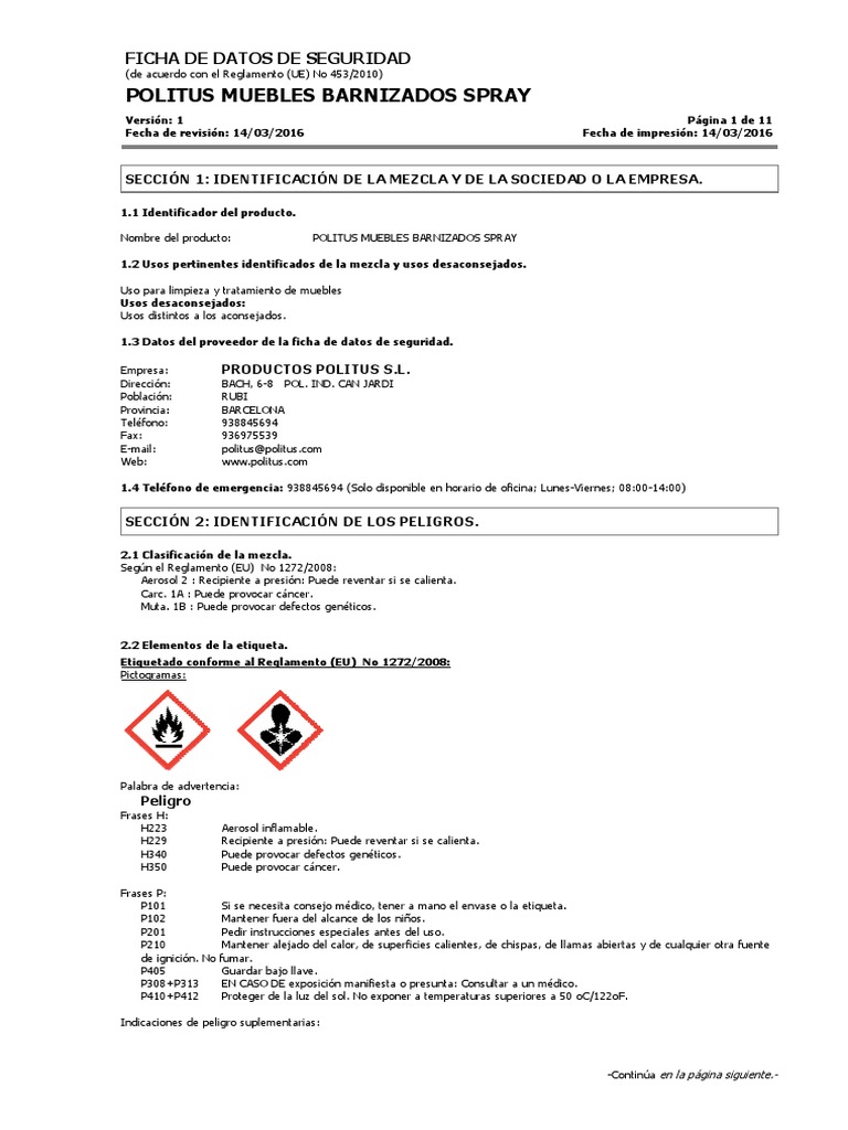 Politus Muebles | PDF | Hidrocarburos | Petróleo