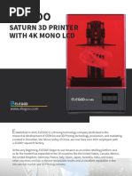 ELEGOO Mars 5 Ultra MSLA Photocuring 3D Printer User Manual Version | PDF | Printer (Computing ...