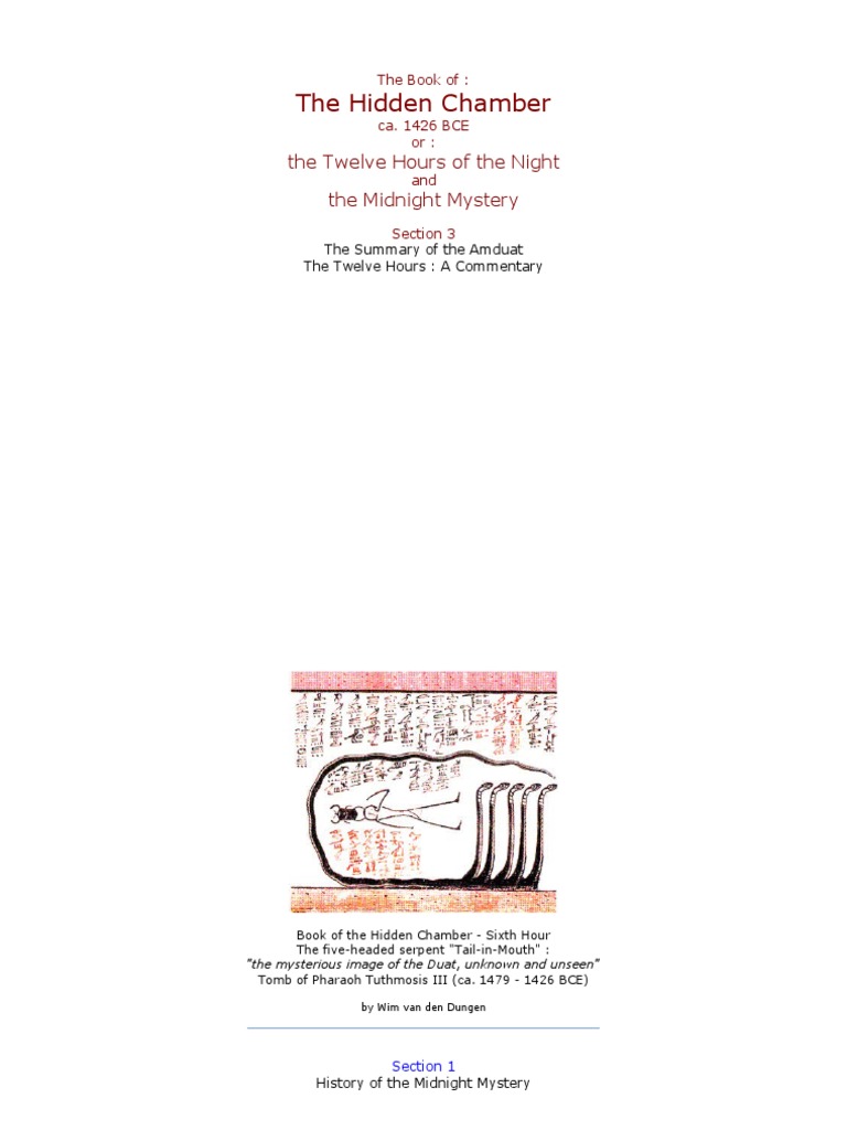 Summary of the Amduat's Mysteries | PDF | Ancient Egyptian Religion ...