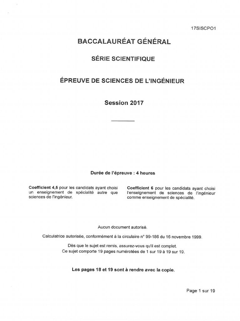 Bac2017 Polynesie Bus Watt System | PDF