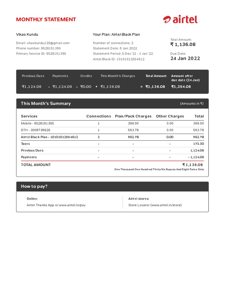 Monthly Statement: This Month's Summary | PDF | Credit Card | Payments