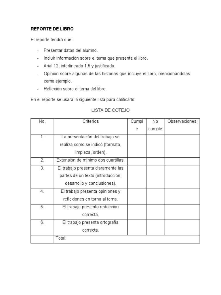 Reporte de Libro | PDF