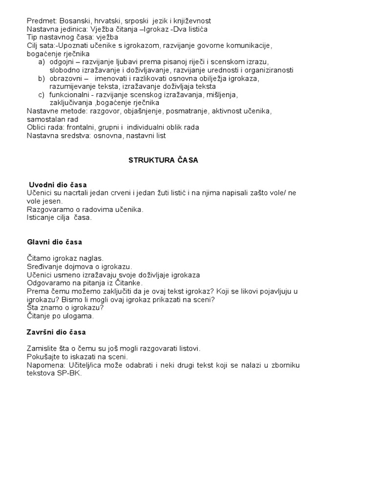 CiP Vjezba Citanja - Igrokaz | PDF