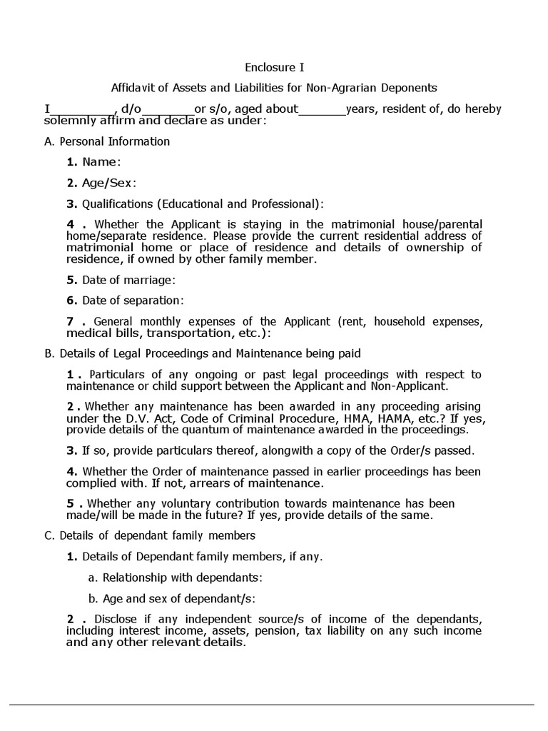 New Affidavit Formate | PDF | Expense | Affidavit