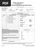 U.S. Customs Form: CBP Form 7507 - General Declaration Agriculture ...