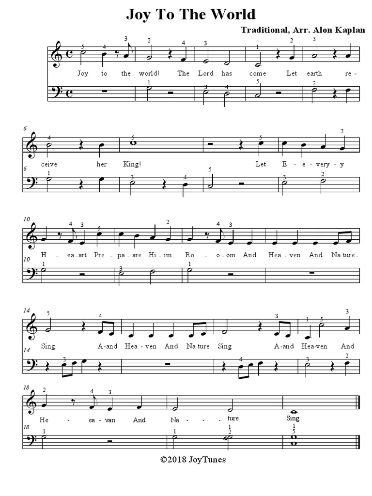 Joy To The World | PDF | Christian Hymns | Music Based On The Bible