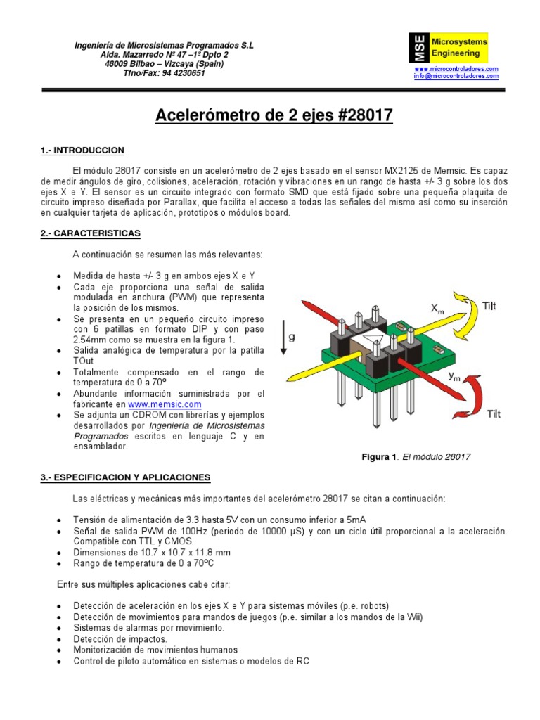Acelerometro de 2 Ejes 28017 | PDF
