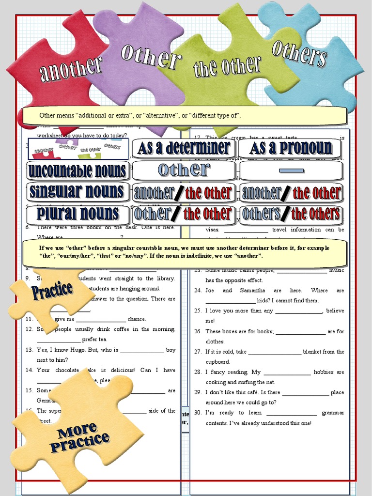 Other Means "Additional or Extra", or "Alternative", or "Different Type ...