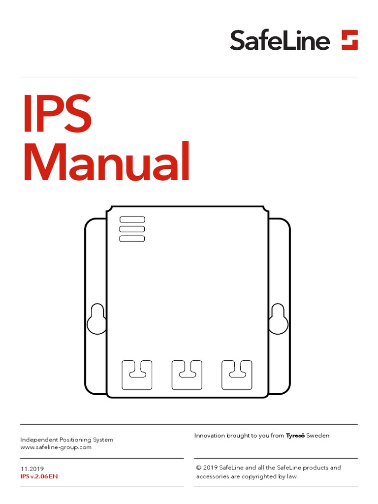 Ips Manual: 11.2019 © 2019 Safeline and All The Safeline Products and ...