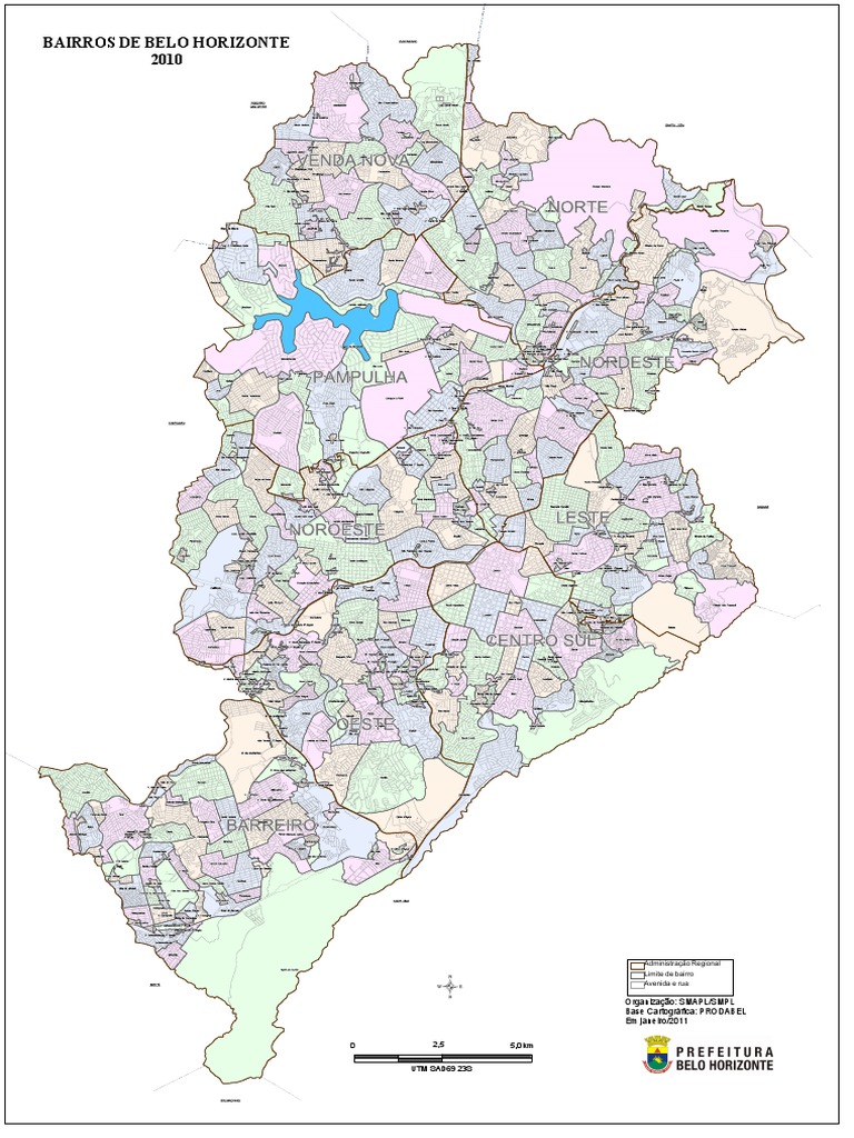 Mapa - Bairros de Belo Horizonte | PDF