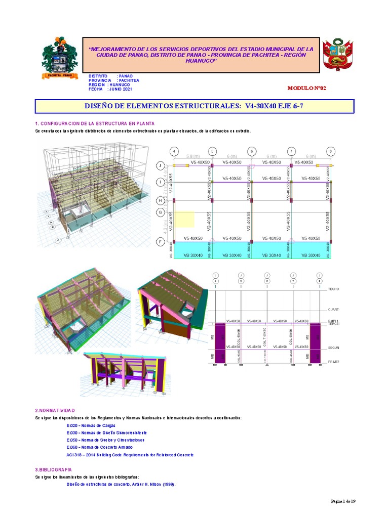 Diseño de Elementos Estructurales: V4-30X40 Eje 6-7 | Descargar gratis ...