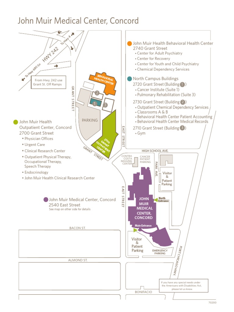 John Muir Medical Center Concord Area Map | PDF | Health Care | Health ...