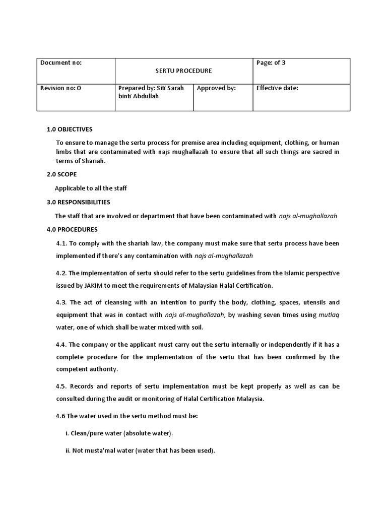 Sertu Procedure Guide | PDF | Soil | Water