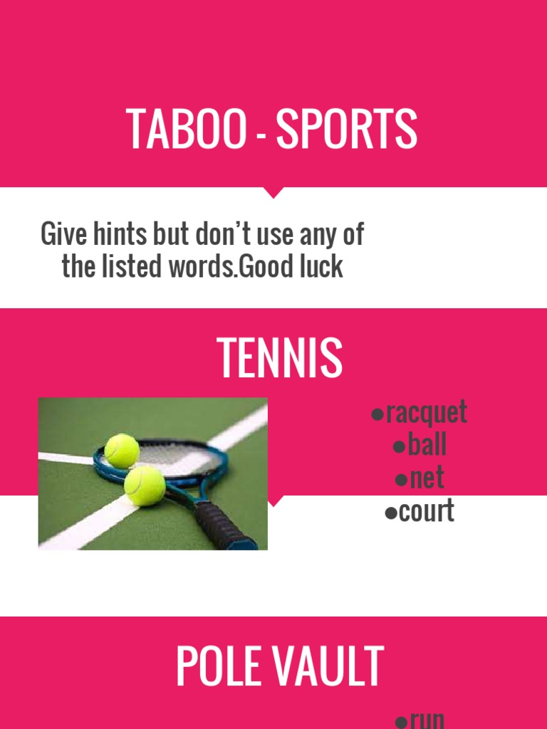 Taboo - Sports | PDF