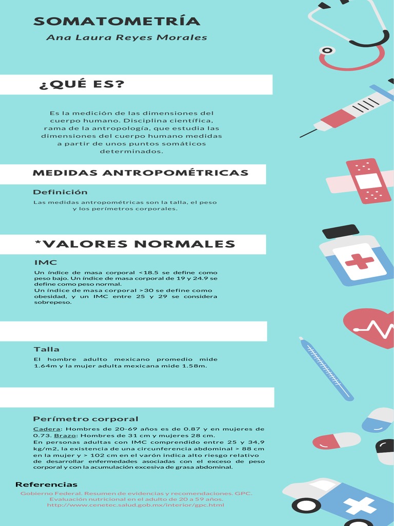 Infografía De Somatometría Pdf