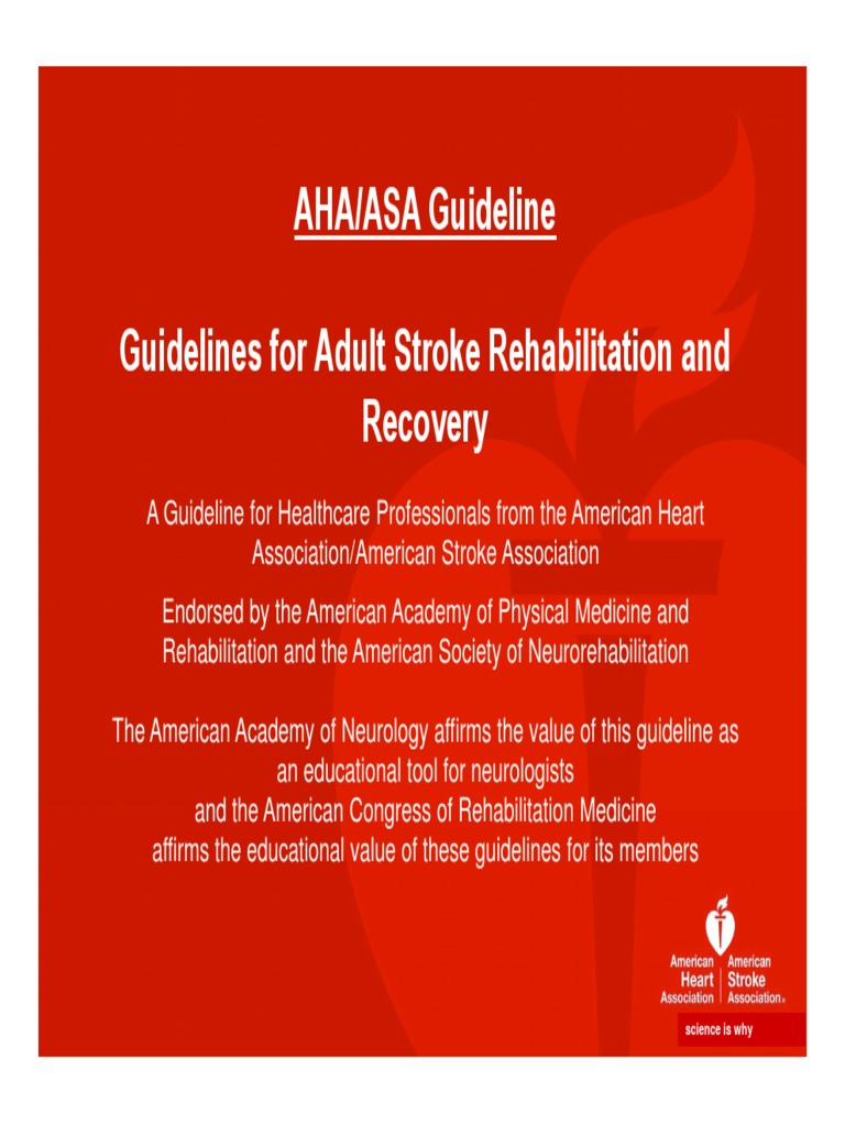 Guidelines For Adult Stroke Rehab and Recovery Ucm 485182 | PDF ...