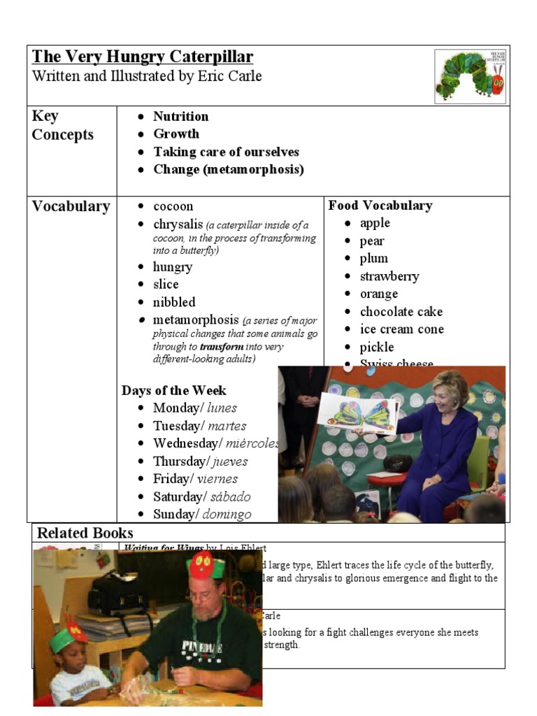 The Very Hungry Caterpillar: Key Concepts | PDF | Butterfly | Pupa