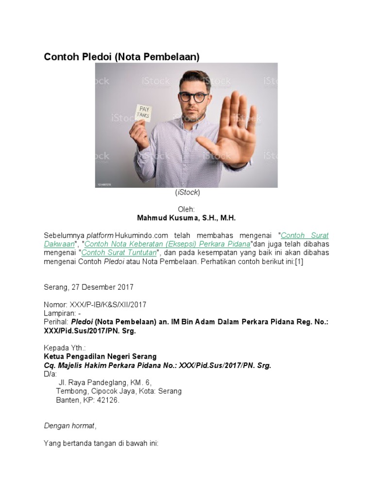 Contoh Pledoi | PDF