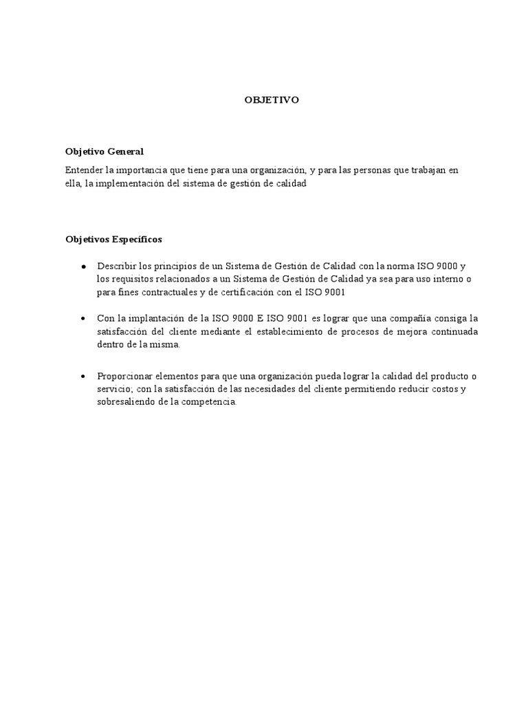 Trabajo Iso 9000 90011 | PDF | Calidad (comercial) | Iso 9000