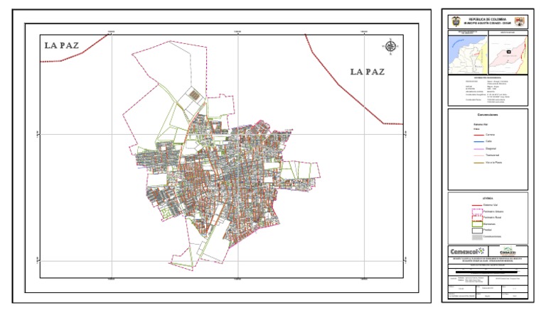 Mapa Vial de Agustín Codazzi, César | PDF | Geodesia | Cartografía
