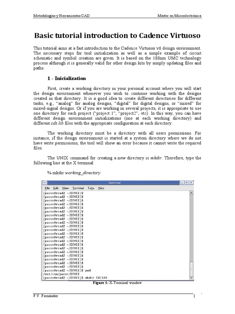 Cadence Virtuoso Basic Tutorial | PDF | Library (Computing) | Button ...