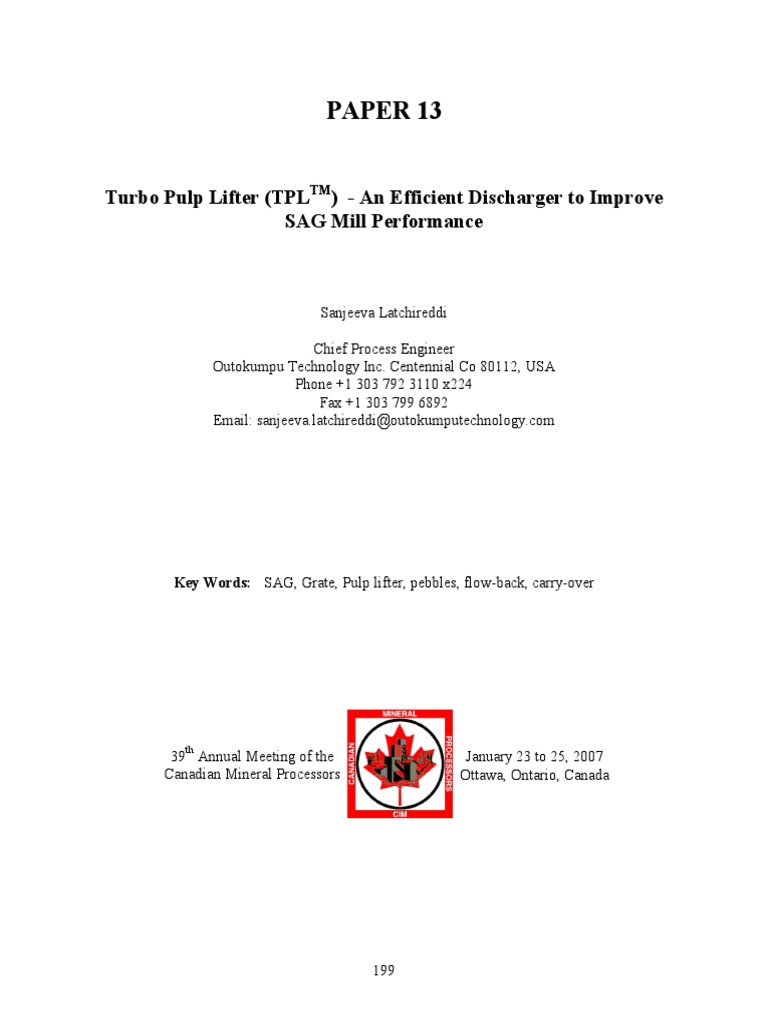 Paper 13: Turbo Pulp Lifter (TPL) - An Efficient Discharger To Improve ...