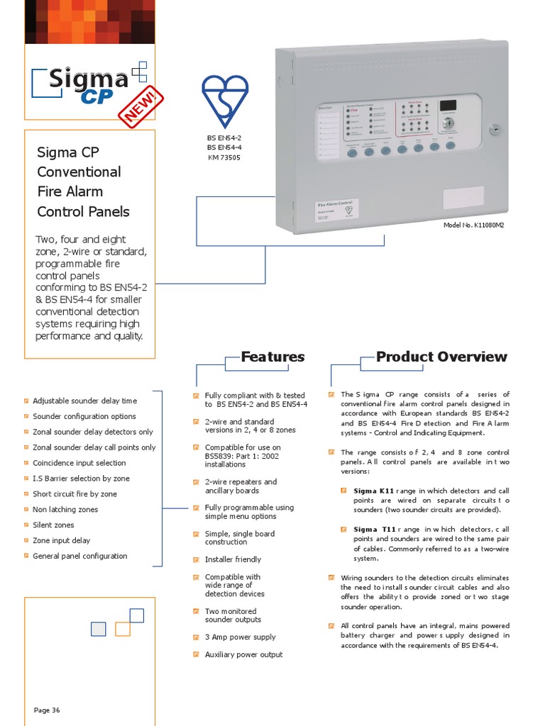 Sigma: Sigma CP Conventional Fire Alarm Control Panels | PDF ...