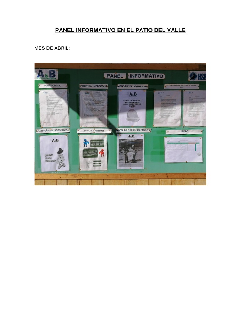 Panel Informativo Hse - Abril | PDF