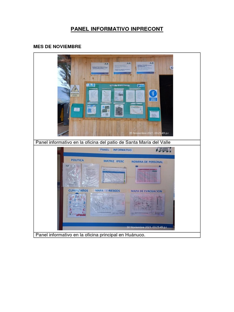 Panel Informativo Hse - Noviembre | PDF