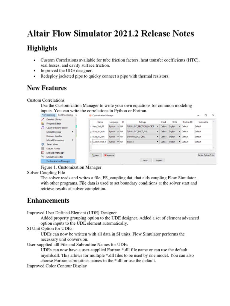 Altair Flow Simulator 2021.2 - ReleaseNotes | PDF | Graphical User ...